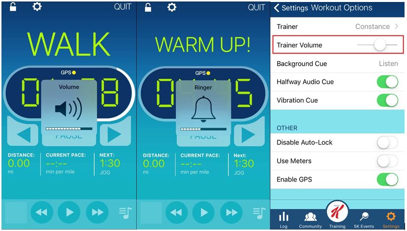 Volume Tips for Audio Cue