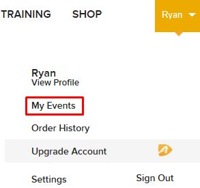 View My Registration in MyEvents